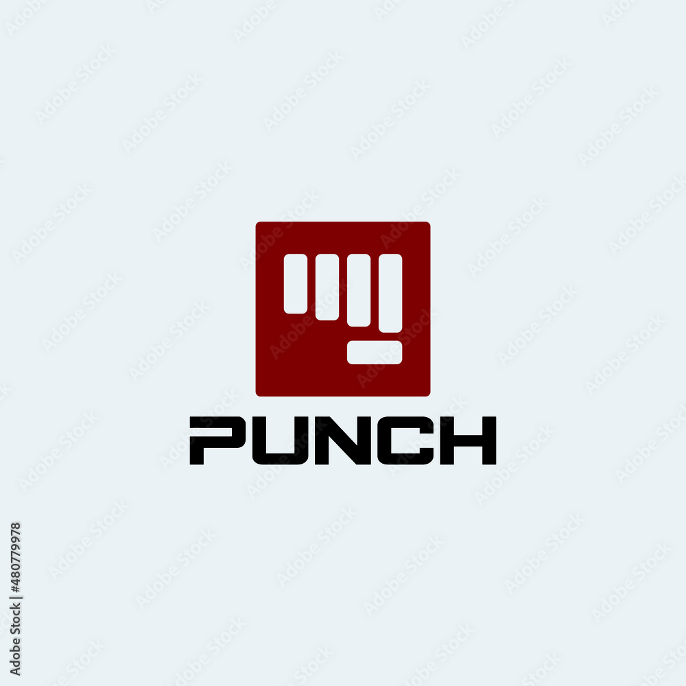 punch logo design for martial arts and fitness identity Stock Vector ...