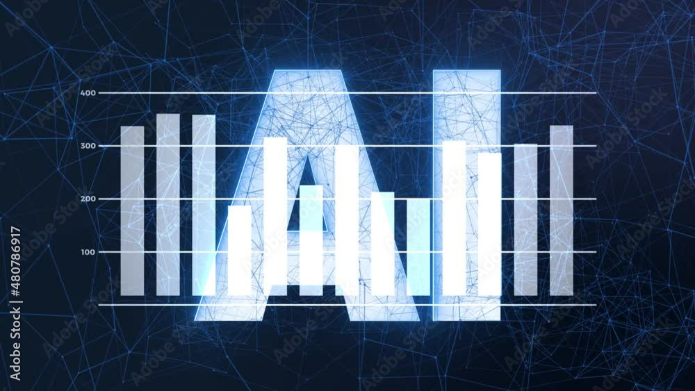 Data and report statistics, animation with graph diagrams. Stock ビデオ ...