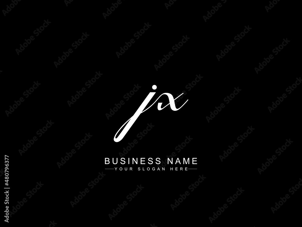 Initial Premium Handwriting JX Logo Icon, Signature jx logo with ...