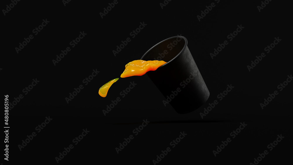 splash of juice in a falling black glass, sloshing out of a glass ...