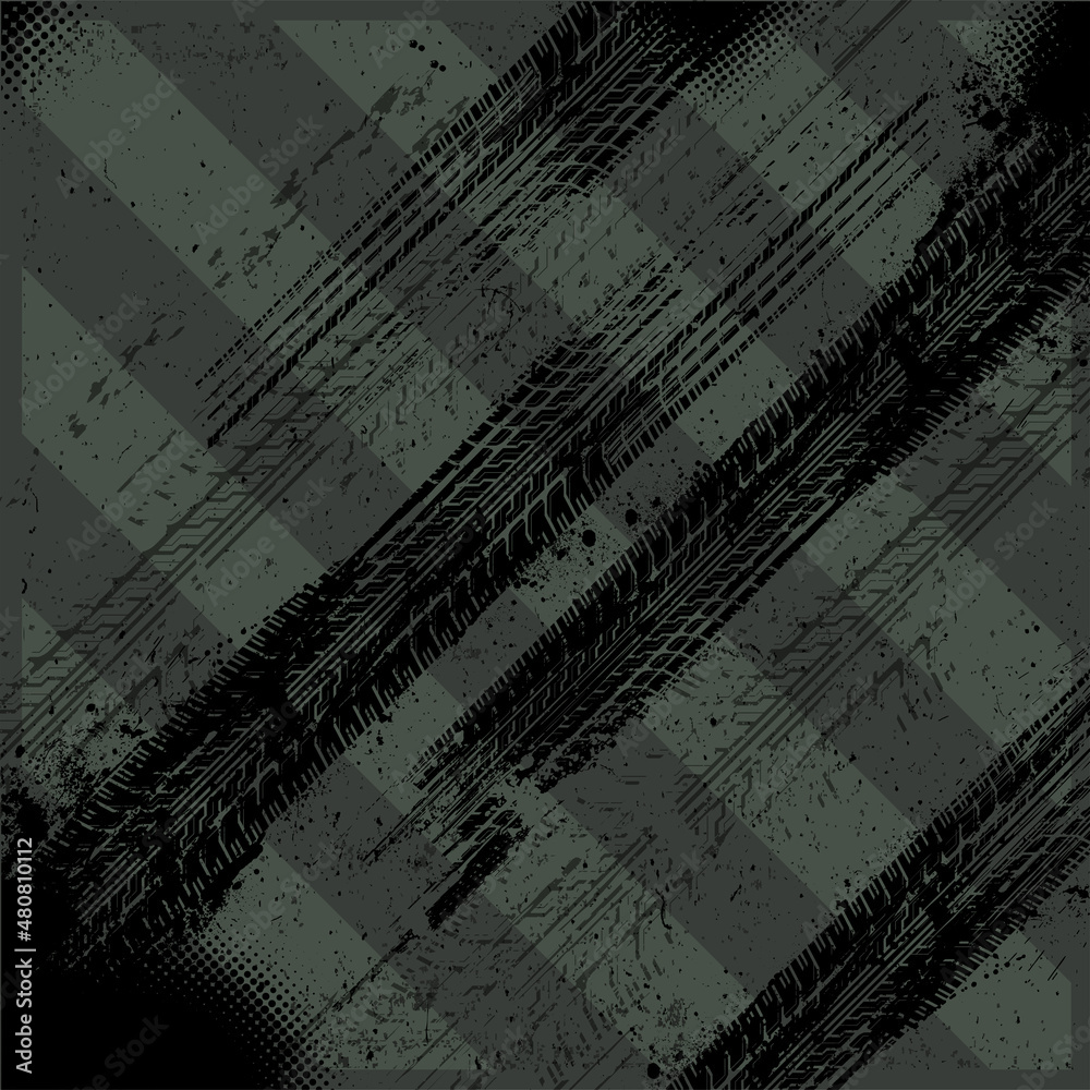 Off road dark background with tire marks with mud and splashes. Tire ...