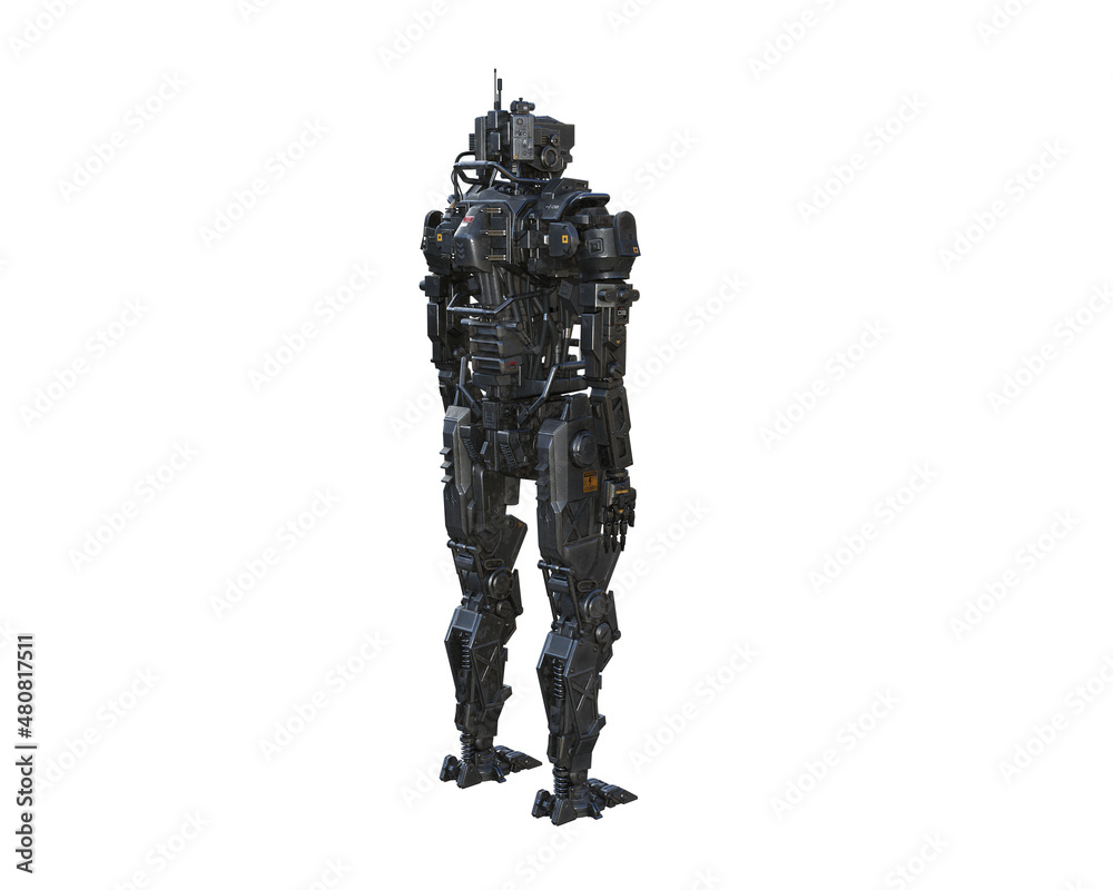 Robot. Clipart illustration for photo collage or photo manipulation. 3D ...
