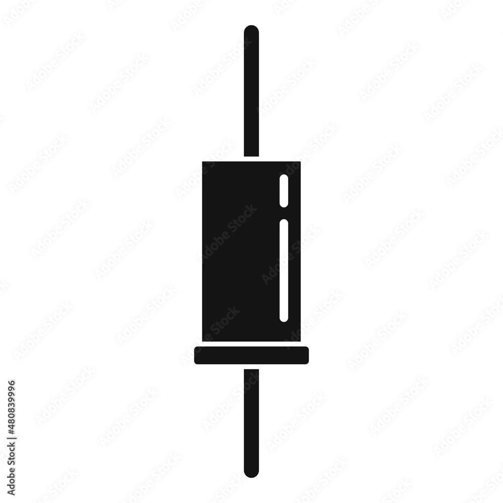 Technology capacitor icon simple vector. Component resistor Stock ...