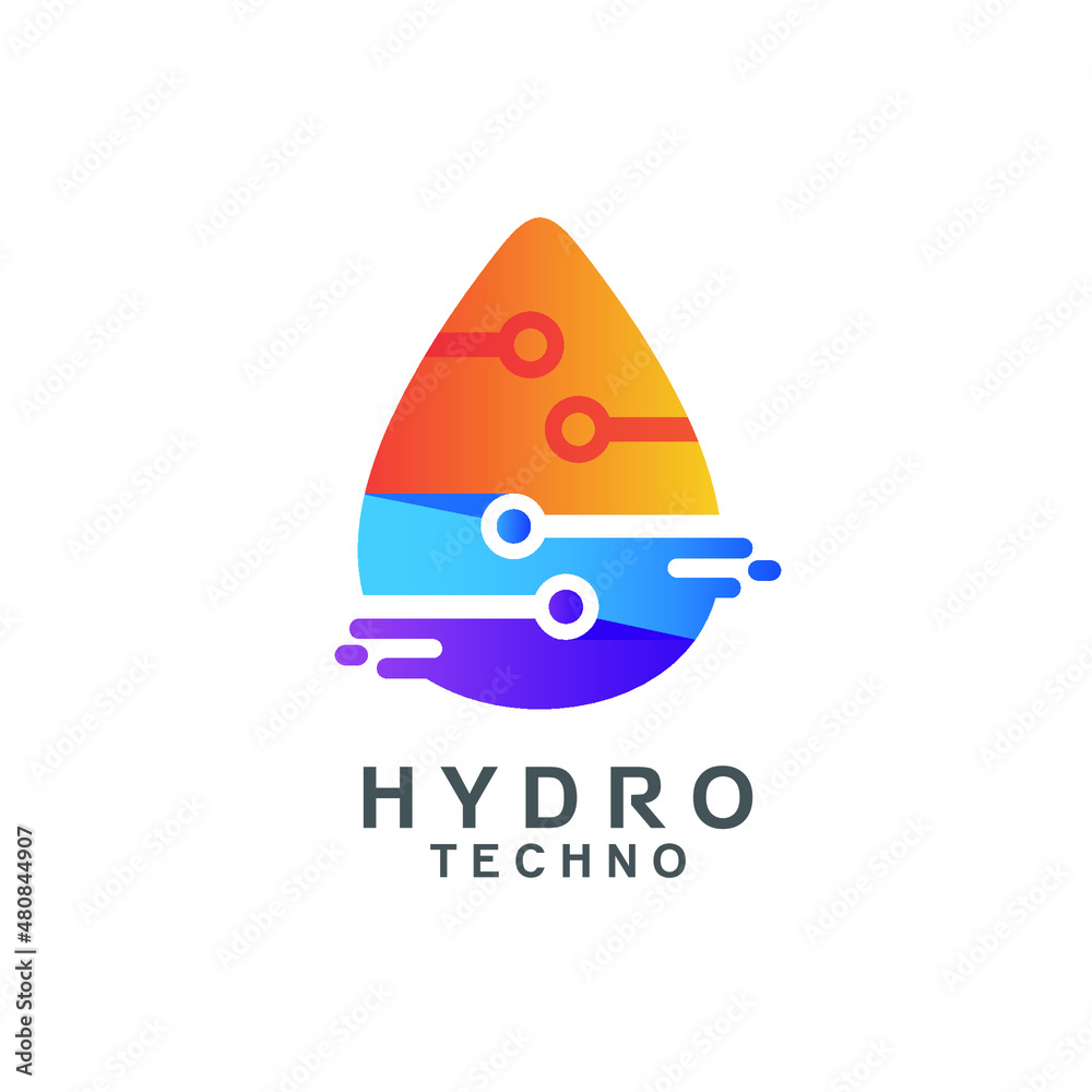 Hydro technology logo design in vector Stock Vector | Adobe Stock