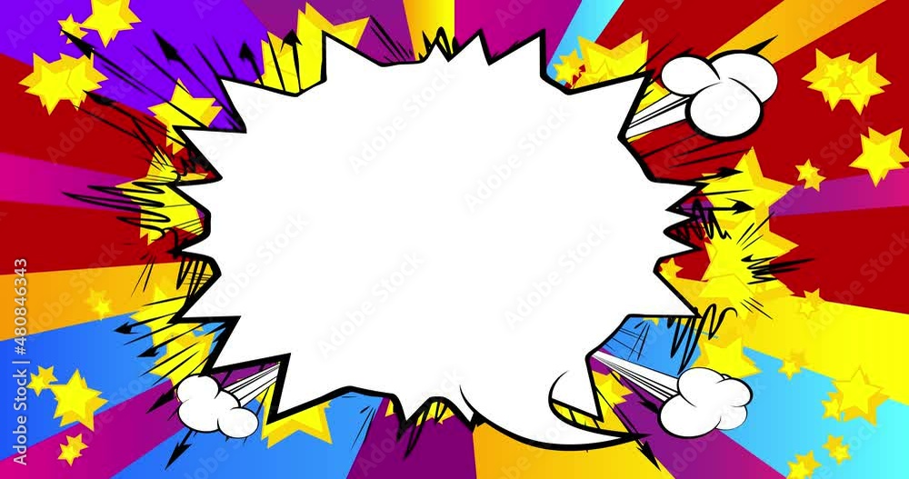 Abstract Comic Book Background Cartoon. Motion poster. 4k animated ...