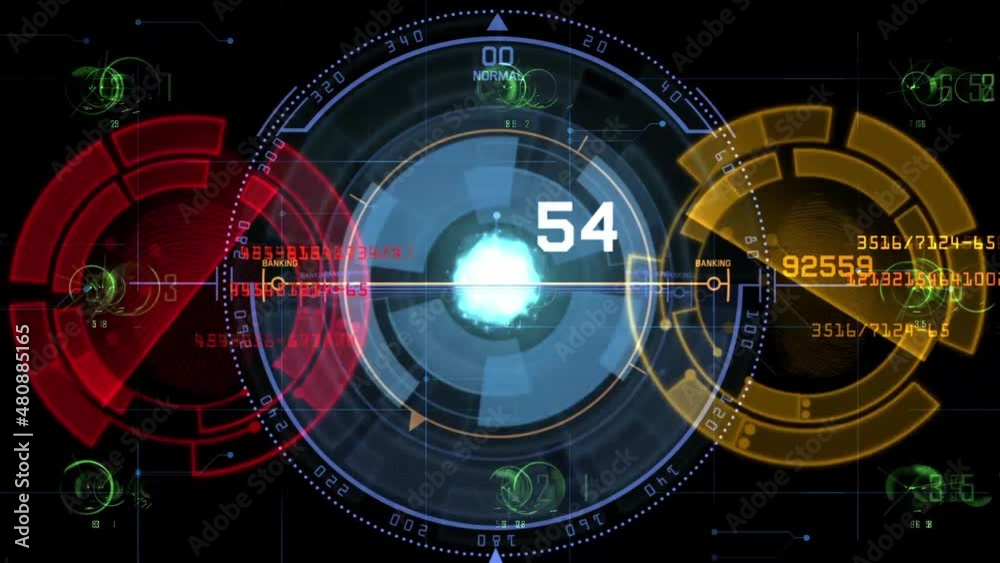 Animated Digital Dashboard. Visionary dashboard for data analysis ...