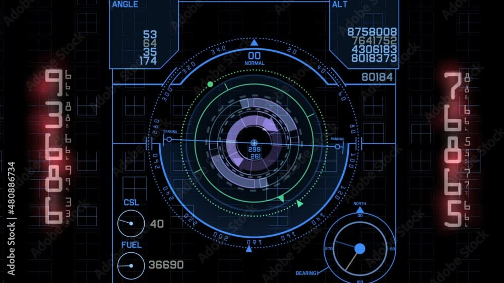 Animated Digital Dashboard. Visionary dashboard for data analysis ...