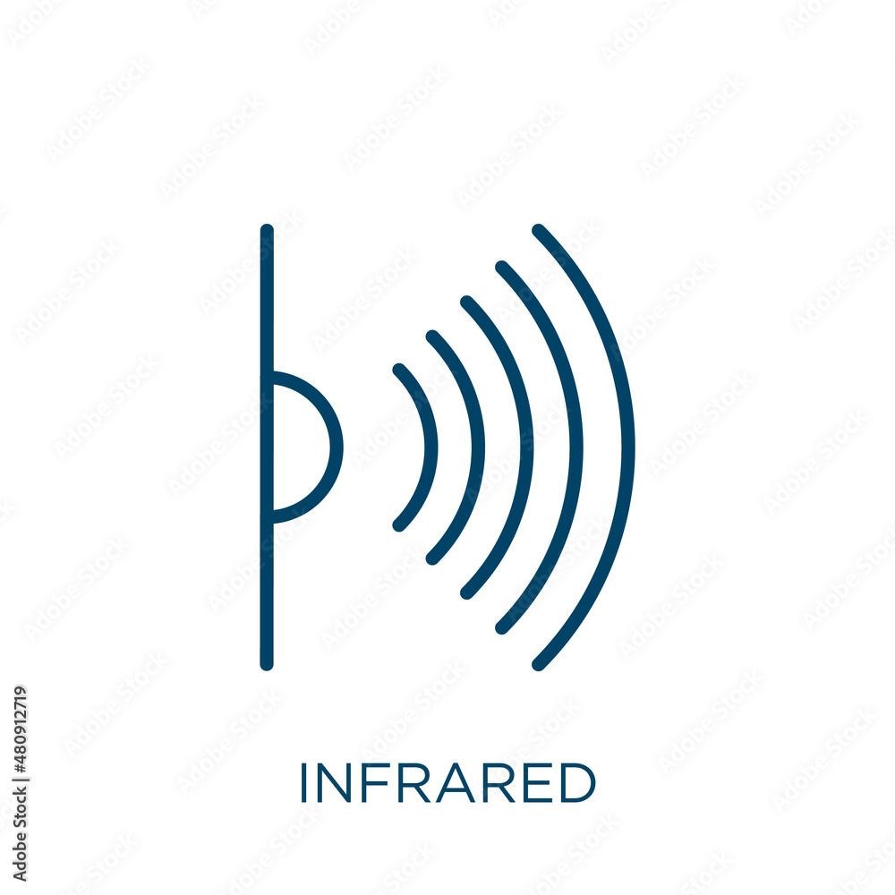 infrared icon. Thin linear infrared, equipment, digital outline icon ...
