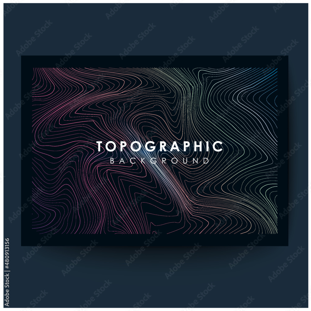 colorful topography cover page background Stock Vector | Adobe Stock