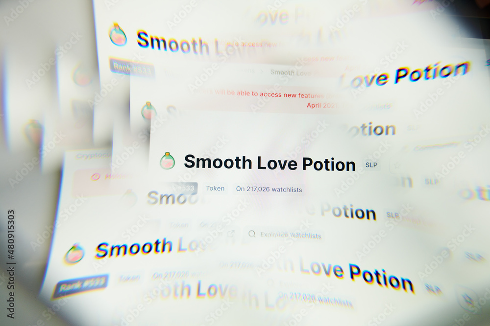 Milan, Italy - January 11, 2022: smooth love potion - SLP logo on ...