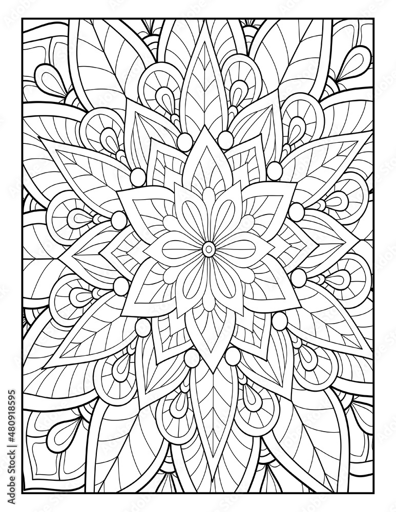 Mandala Coloring book art, Adult coloring pages, Square mandala ...