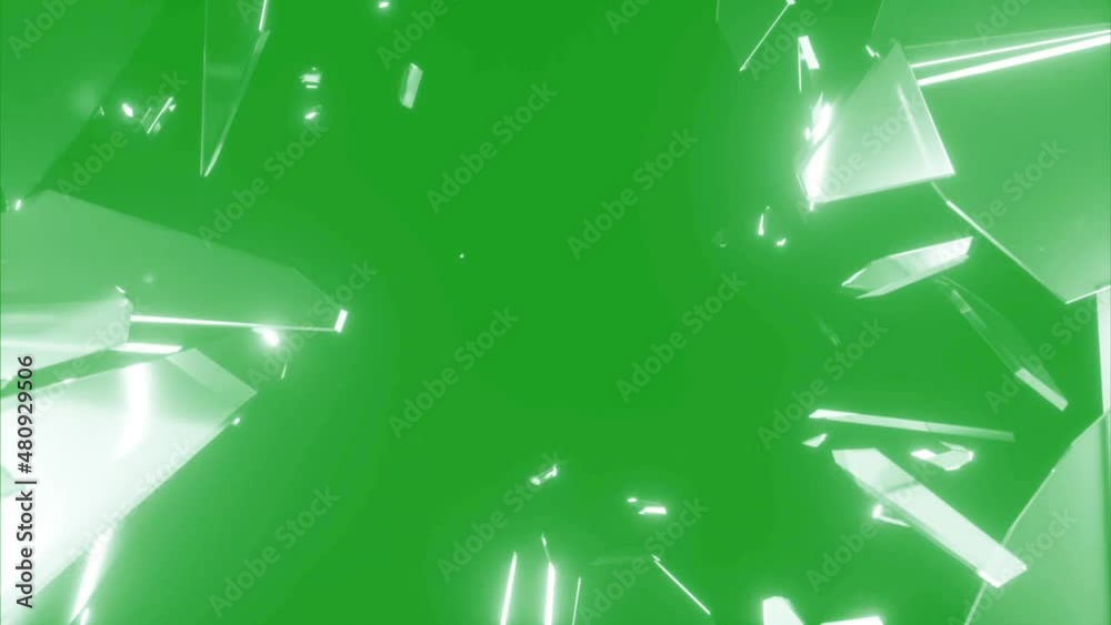 Breaking Glass Green Screen Motion Graphics Vídeo De Stock Adobe Stock