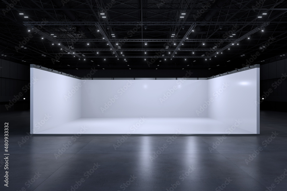 Exhibition stand for mockup and Corporate identity,Display.Empty booth ...