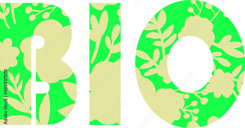 Vector bio logo. Vegan, raw, healthy food badge, tag for cafe ...