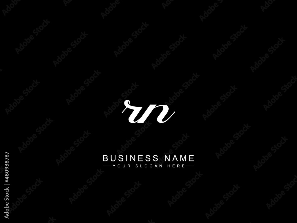 Initial RN Logo, Premium Signature Rn r n letter logo vector graphic ...