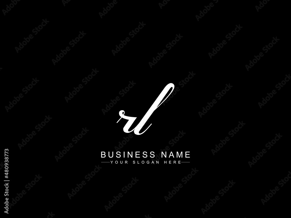 Initial RL Logo, Premium Signature Rl r l letter logo vector graphic ...
