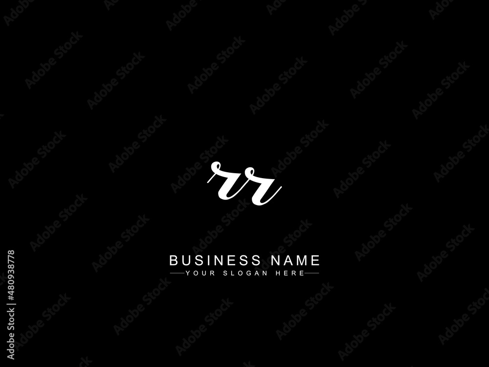Initial RR Logo, Premium Signature Rr r r letter logo vector graphic ...