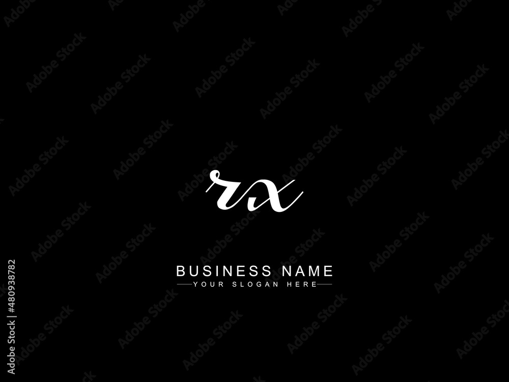 Initial RX Logo, Premium Signature Rx r x letter logo vector graphic ...
