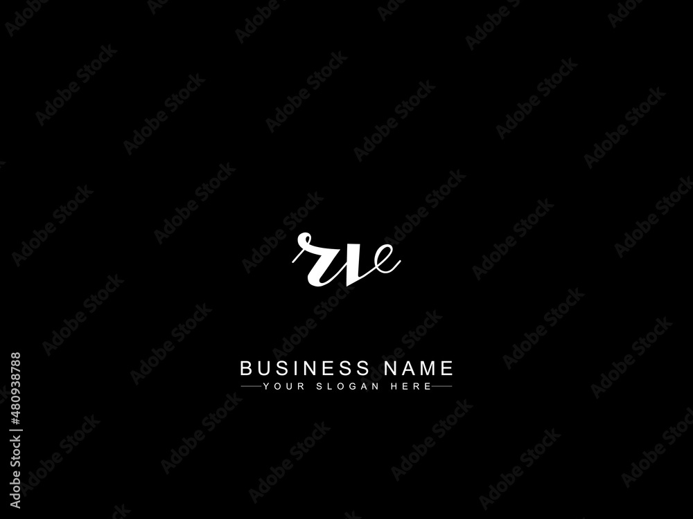 Initial RV Logo, Premium Signature Rv r v letter logo vector graphic ...