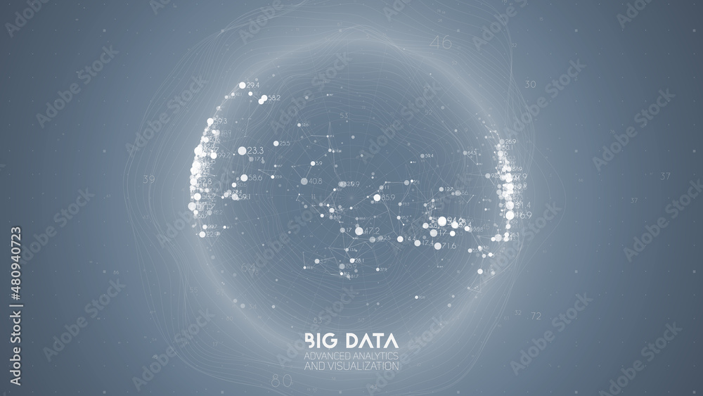 Big data visualization. Futuristic infographic. Information aesthetic ...
