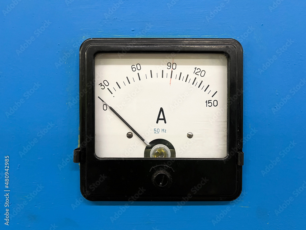 Ammeter - a device for measuring current in amperes Stock Photo | Adobe ...
