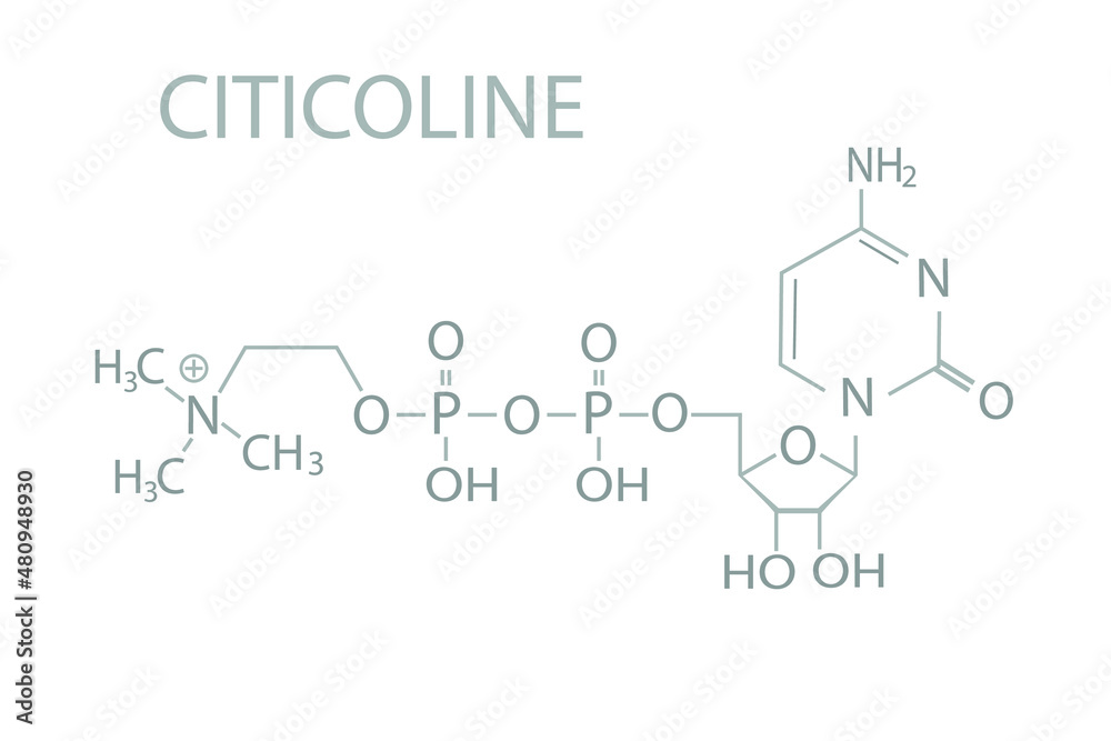 Citicoline molecular skeletal chemical formula. Stock Vector | Adobe Stock
