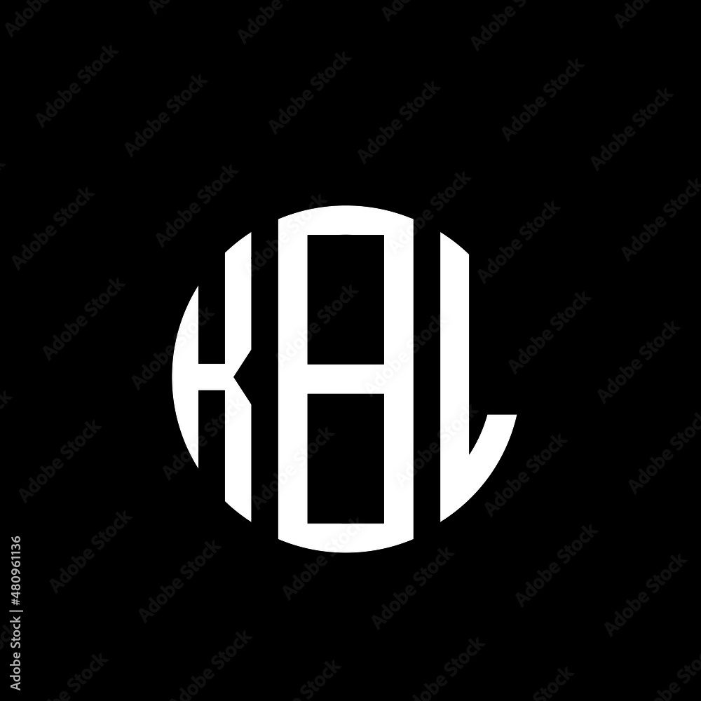 KBL letter logo design. KBL modern letter logo with black background ...