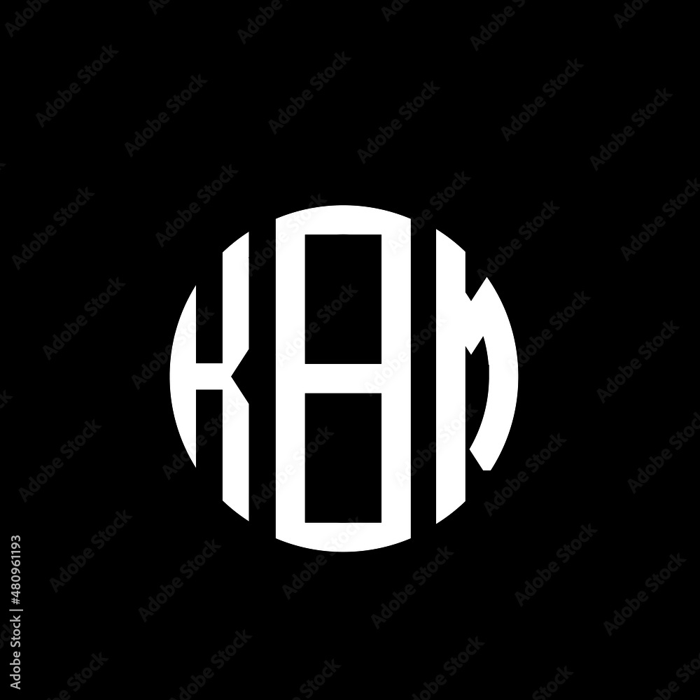 KBM letter logo design. KBM modern letter logo with black background ...