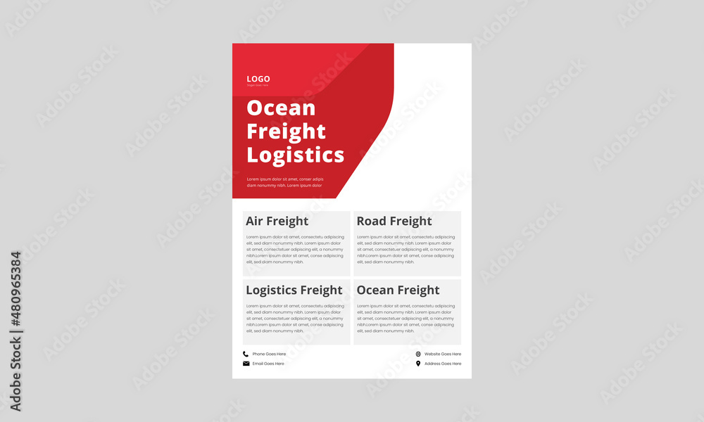 logistic service flyer design. air freight logistic service flyer ...