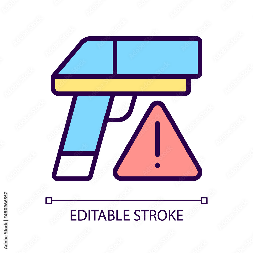Small arms smuggling RGB color icon. Weapon trafficking. Ammunition ...