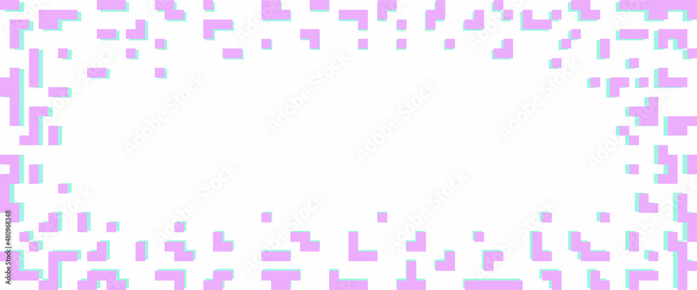 Abstract color gradient pixel background. Falling pixels. Broken ...