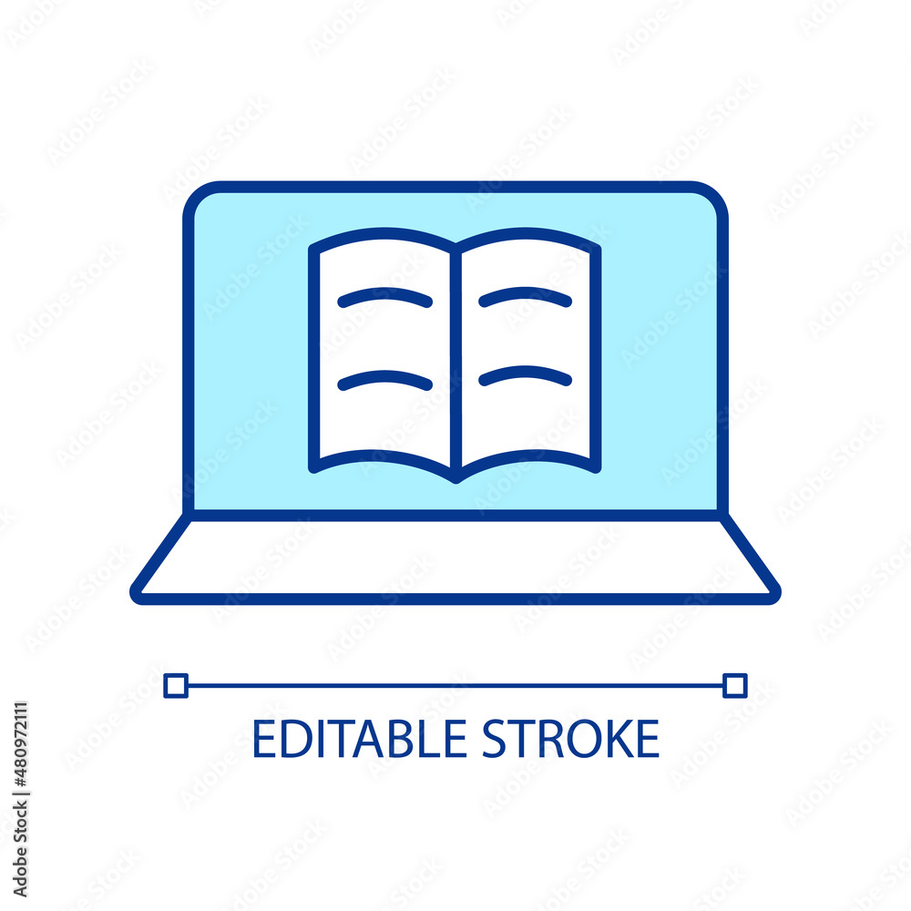 Online education RGB color icon. Electronic learning. Digital course ... Online education RGB color icon. Electronic learning. Digital course ...