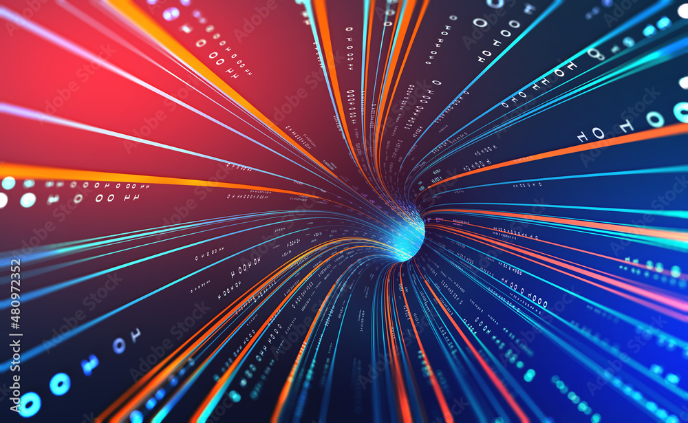 High-speed data flow, information processing. Big data analytics ...