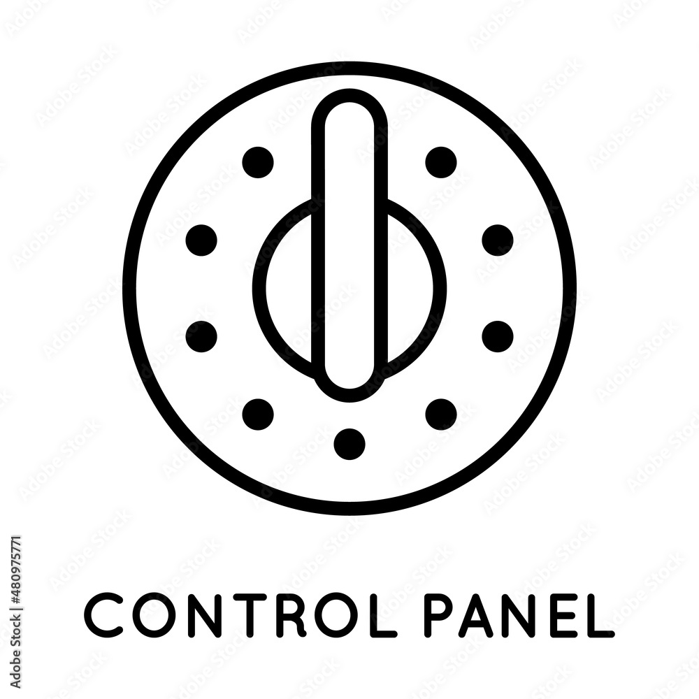 Power switch icon for control panel. Vector icon for displaying mode ...