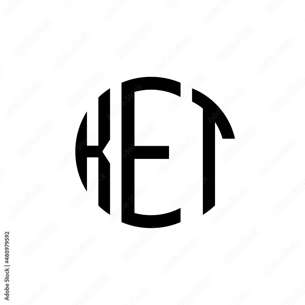 KET letter logo design. KET modern letter logo with black background ...