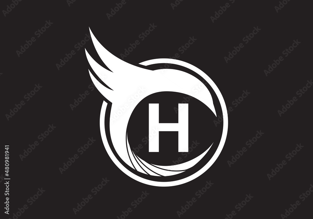 H rounded logo letter design vector image Stock Vector | Adobe Stock