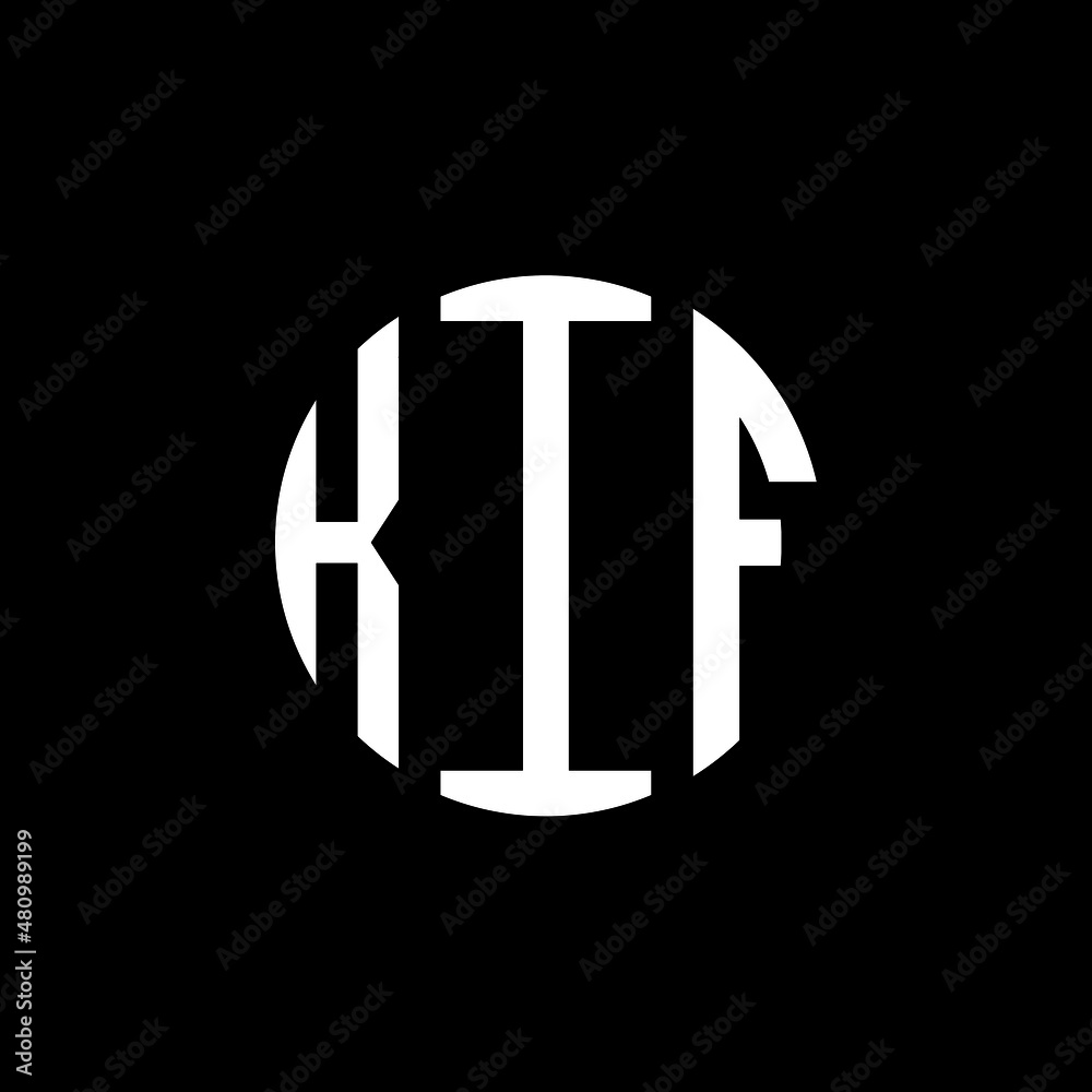 HIF letter logo design. HIF modern letter logo with black background ...