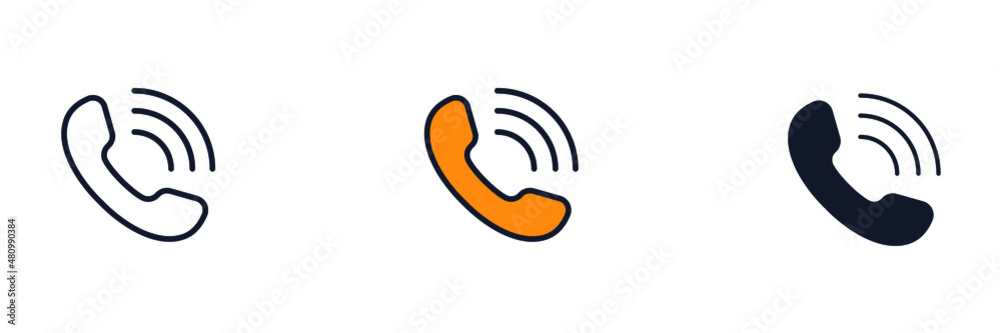 call icon symbol template for graphic and web design collection logo ...
