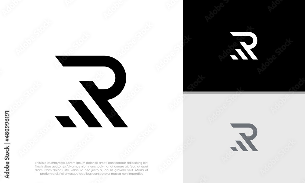 Vetor de Initials R logo design. Initial Letter Logo. do Stock | Adobe ...