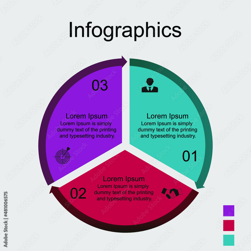 Business data visualization, infographics. Scheme of elements of the ...