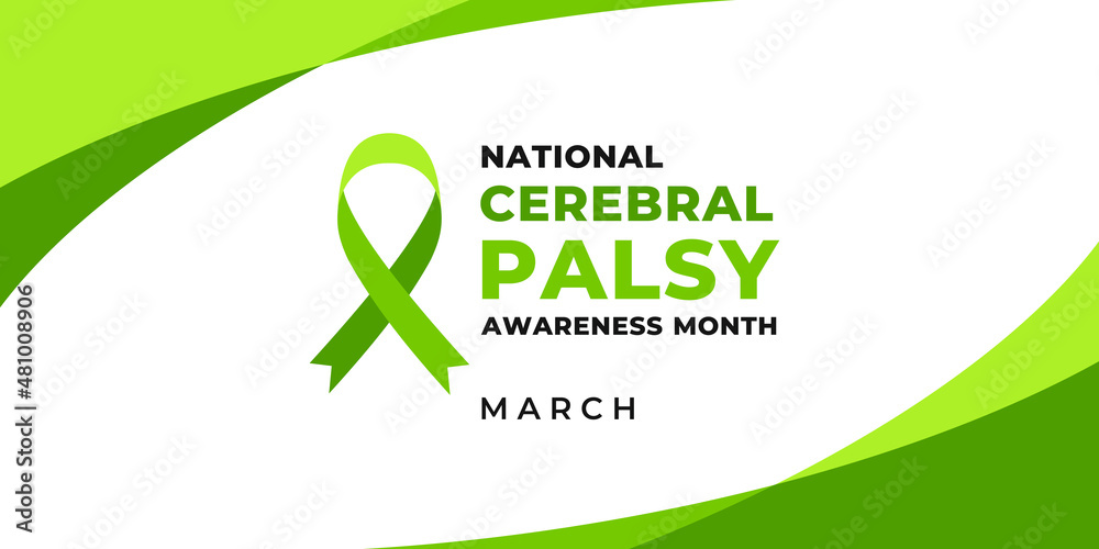National Cerebral Palsy awareness month. Vector web banner ...