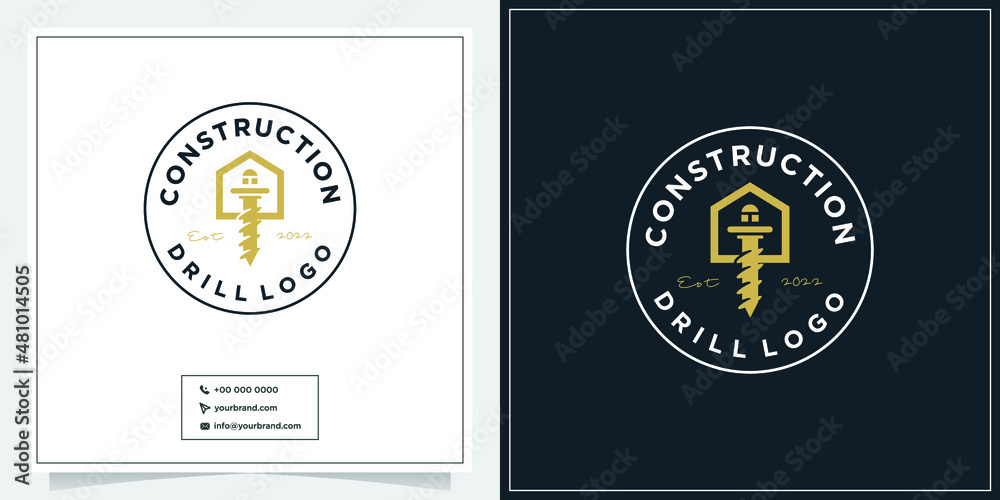 Project drilling tools logo design inspiration Stock Vector | Adobe Stock