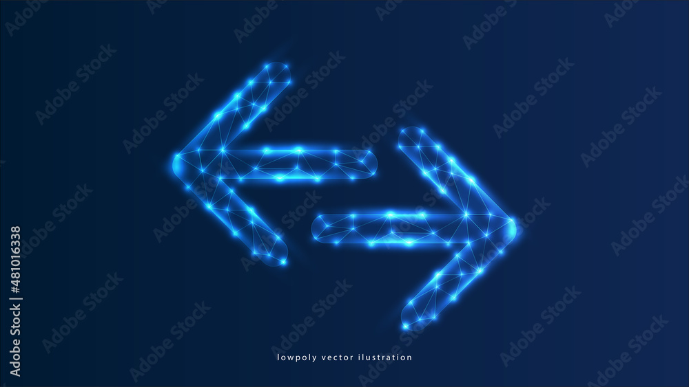 Arrow cross, extend, cross arrow, two-way arrow sign wireframe digital ...