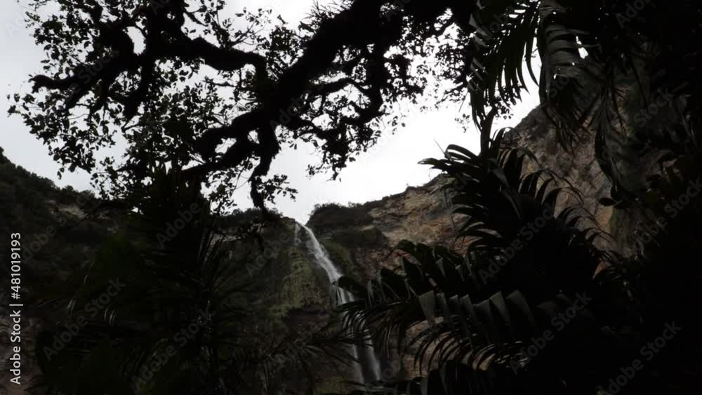 Peruvian waterfall Gocta, one of the highest waterfalls in the world ...