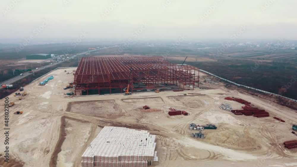 Construction industry metal iron girder warehouse framework ...