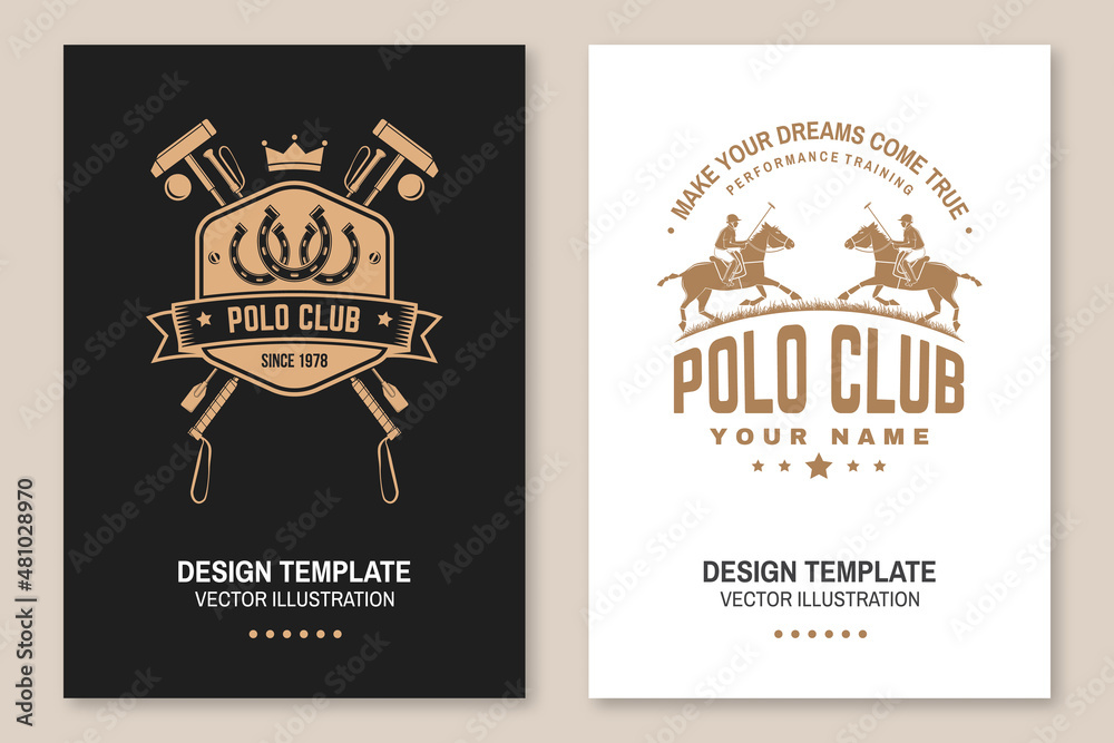 Set of Polo club sport badges, patches, emblems, logos. Vector ...