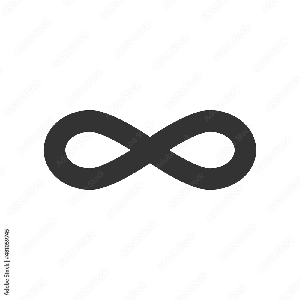 Infinity symbol, icon of endless seamless loop. Vector stock image ...