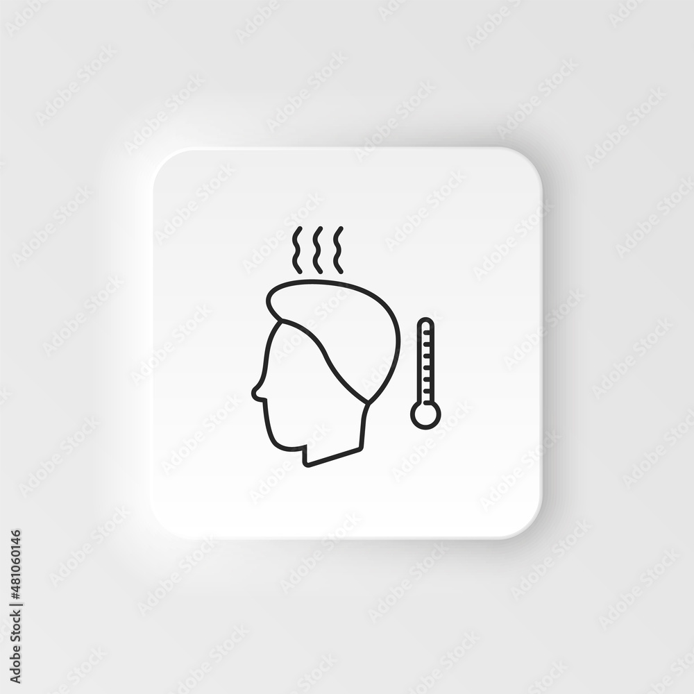 Diseases, patient, temperature vector. Muscle aches, cold and ...