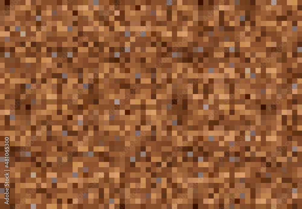 Pixel game background. Cubic pixel ground or rock blocks pattern. Eight ...