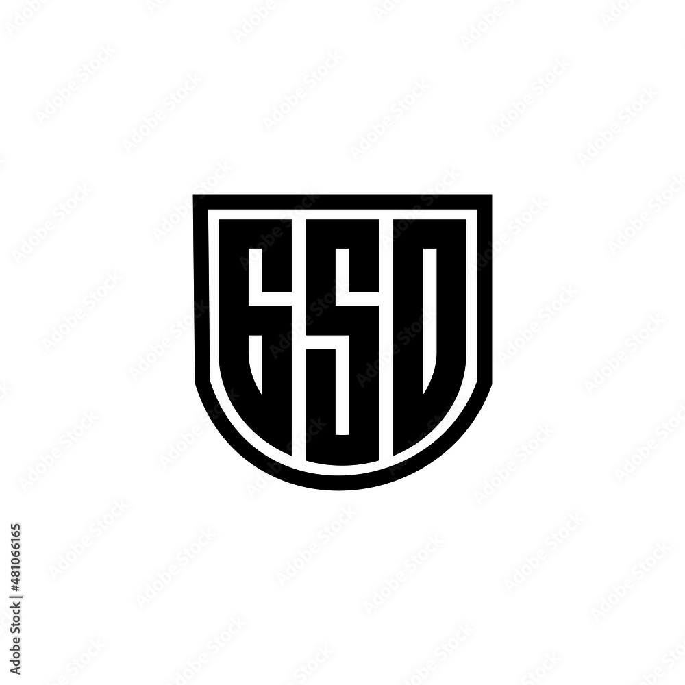 GSD letter logo design with white background in illustrator, vector ...